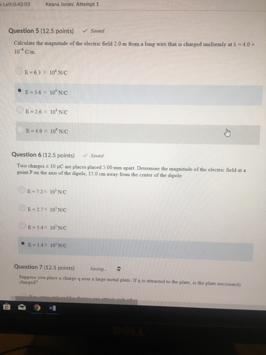 Solved e Left:0:43:03 Keana Jones: Attempt 1 Question 5 | Chegg.com