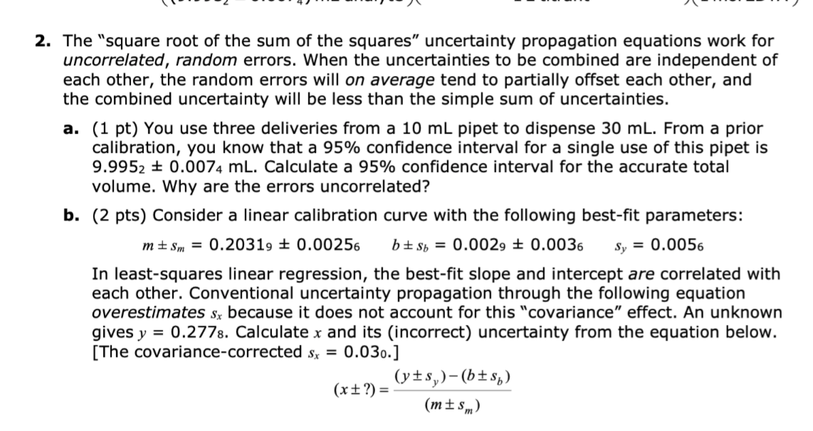 Solved 2. The "square root of the sum of the squares" | Chegg.com