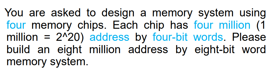 Solved You are asked to design a memory system using four | Chegg.com