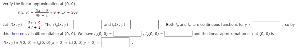 Solved Verify The Linear Approximation At 0 0 29 5x