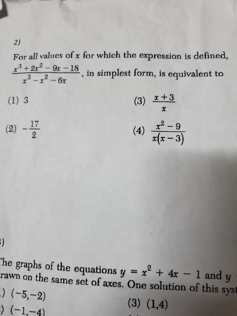 Solved 2) For all values of x for which the expression is | Chegg.com