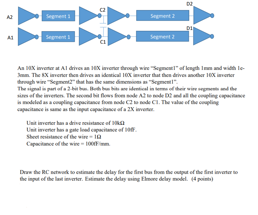 Solved D2 C2 A2 Segment 1 Segment 2 D1 A1 Segment 1 Segment | Chegg.com