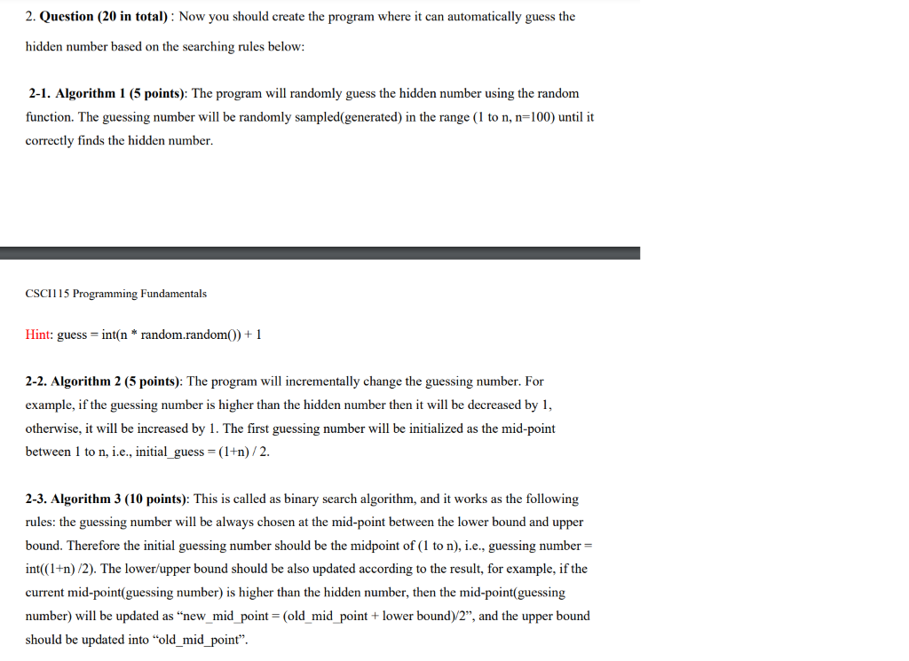 Solved 2. Question (20 in total) : Now you should create the | Chegg.com