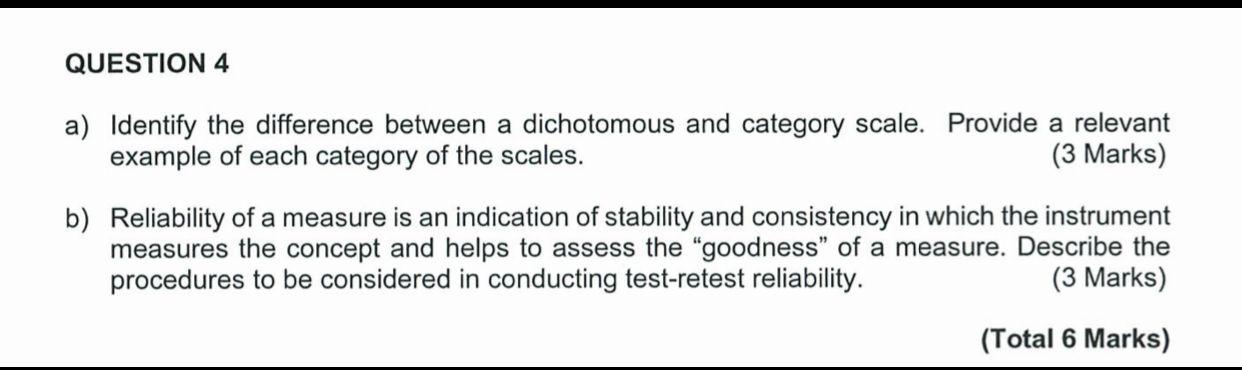 Solved a) Identify the difference between a dichotomous and | Chegg.com