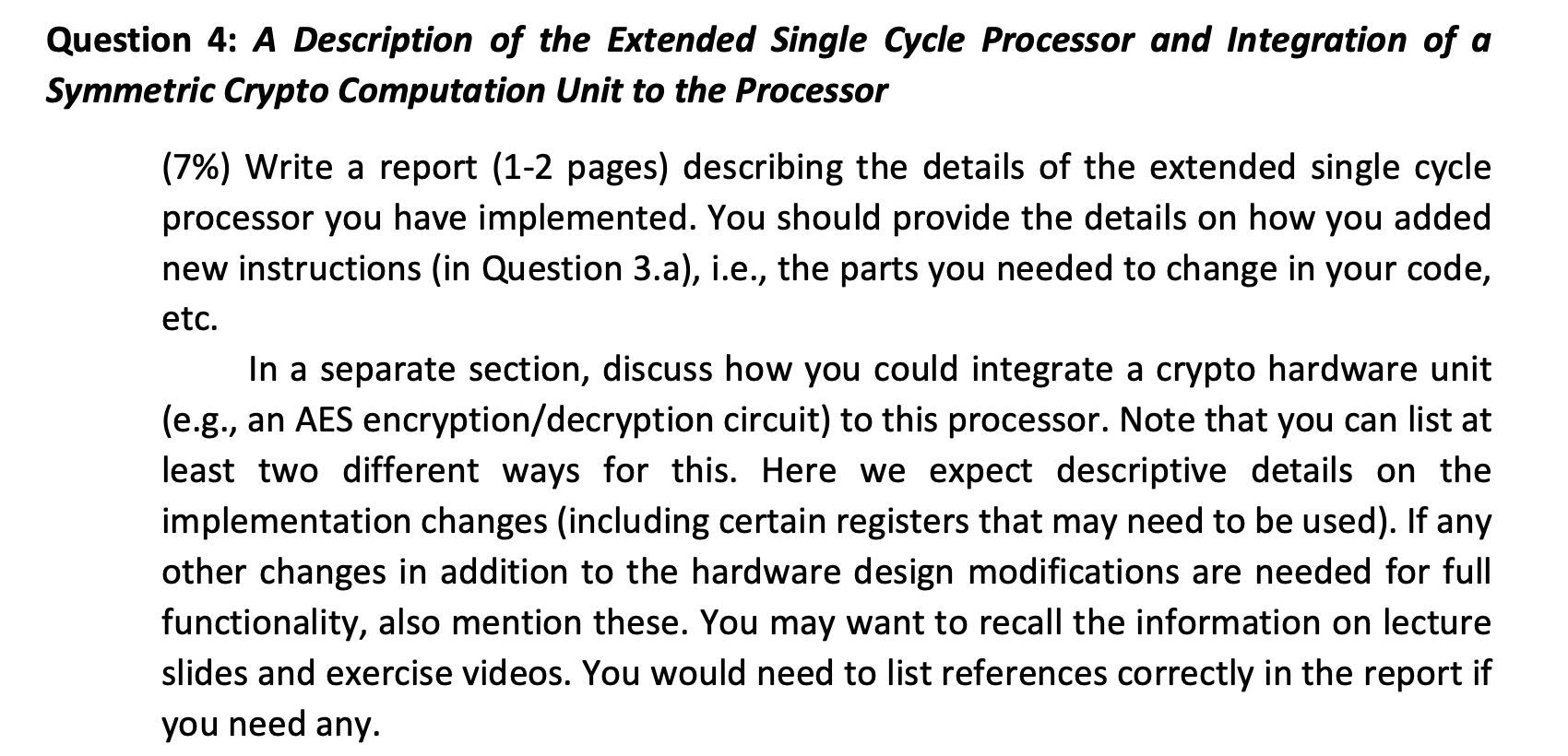Solved Iestion 4: A Description of the Extended Single Cycle | Chegg.com