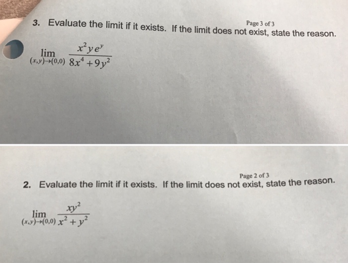 Solved Evaluate the limit if it exists. If the limit does | Chegg.com