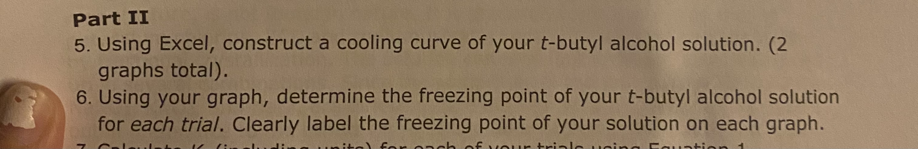 Solved part II 5. Using Excel, construct a cooling curve of | Chegg.com