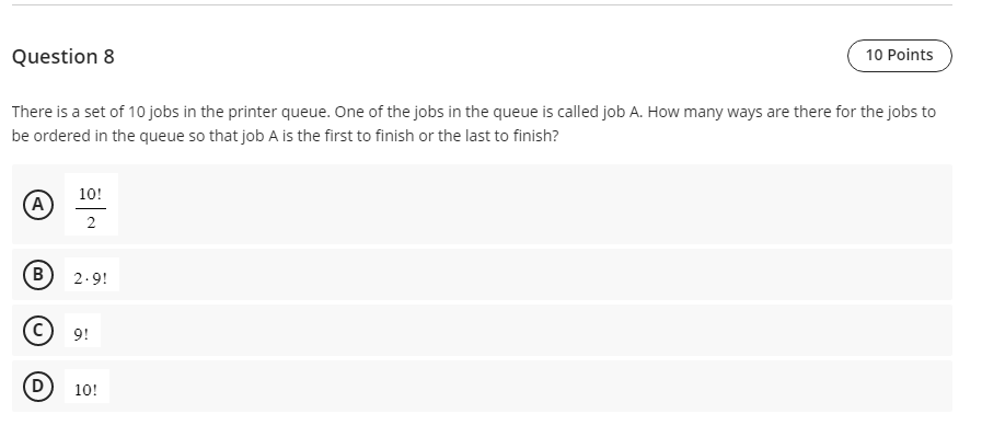 Solved There is a set of 10 jobs in the printer queue. One | Chegg.com
