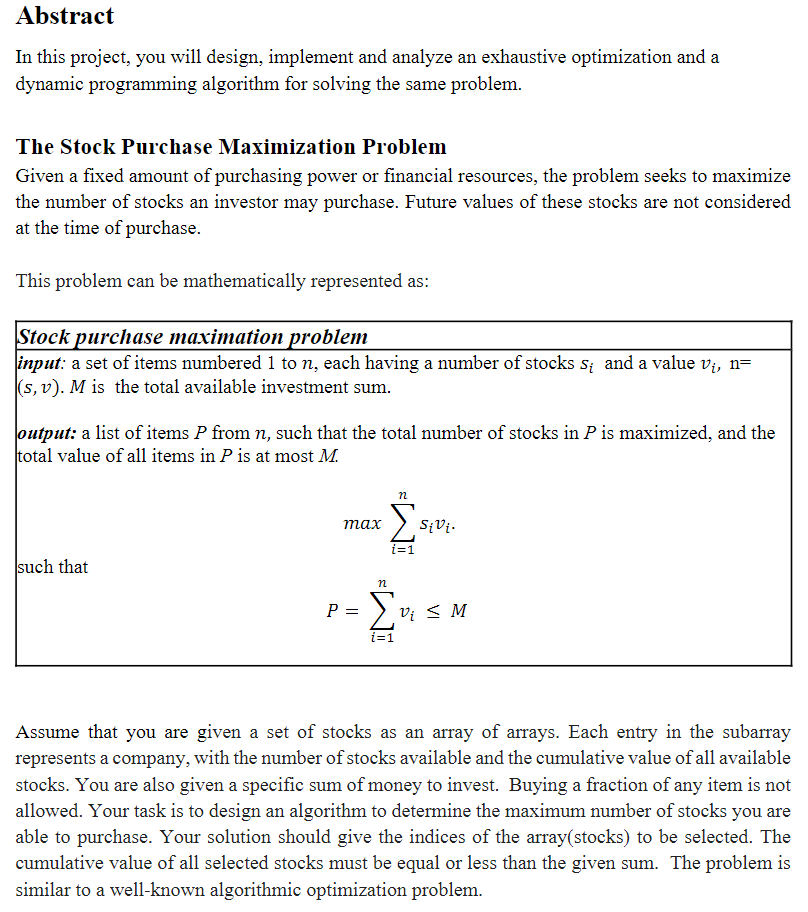 Solved Abstract In this project, you will design, implement | Chegg.com