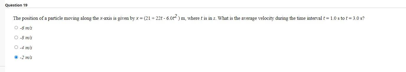Solved −6 m/s −8 m/s −4m/s −2 m/s | Chegg.com