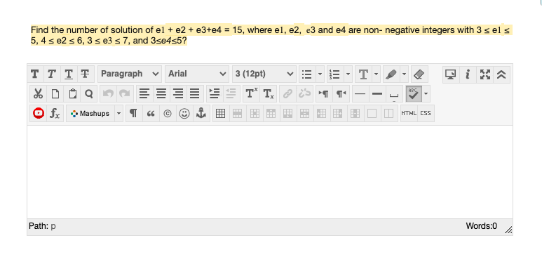 Solved Find The Number Of Solution Of E1 E2 E3 E4 Chegg