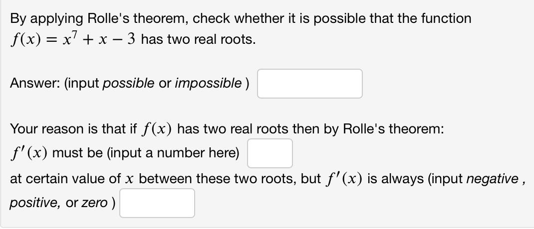 Solved By applying Rolle's theorem, check whether it is | Chegg.com