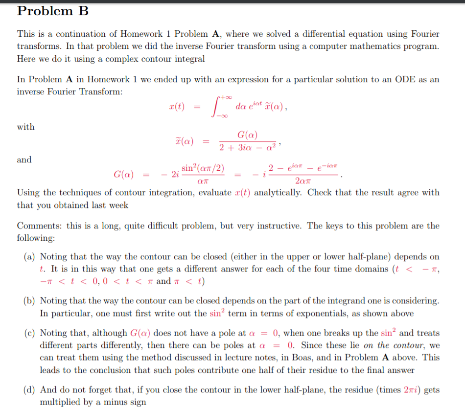 Solved Problem B This is a continuation of Homework 1 | Chegg.com