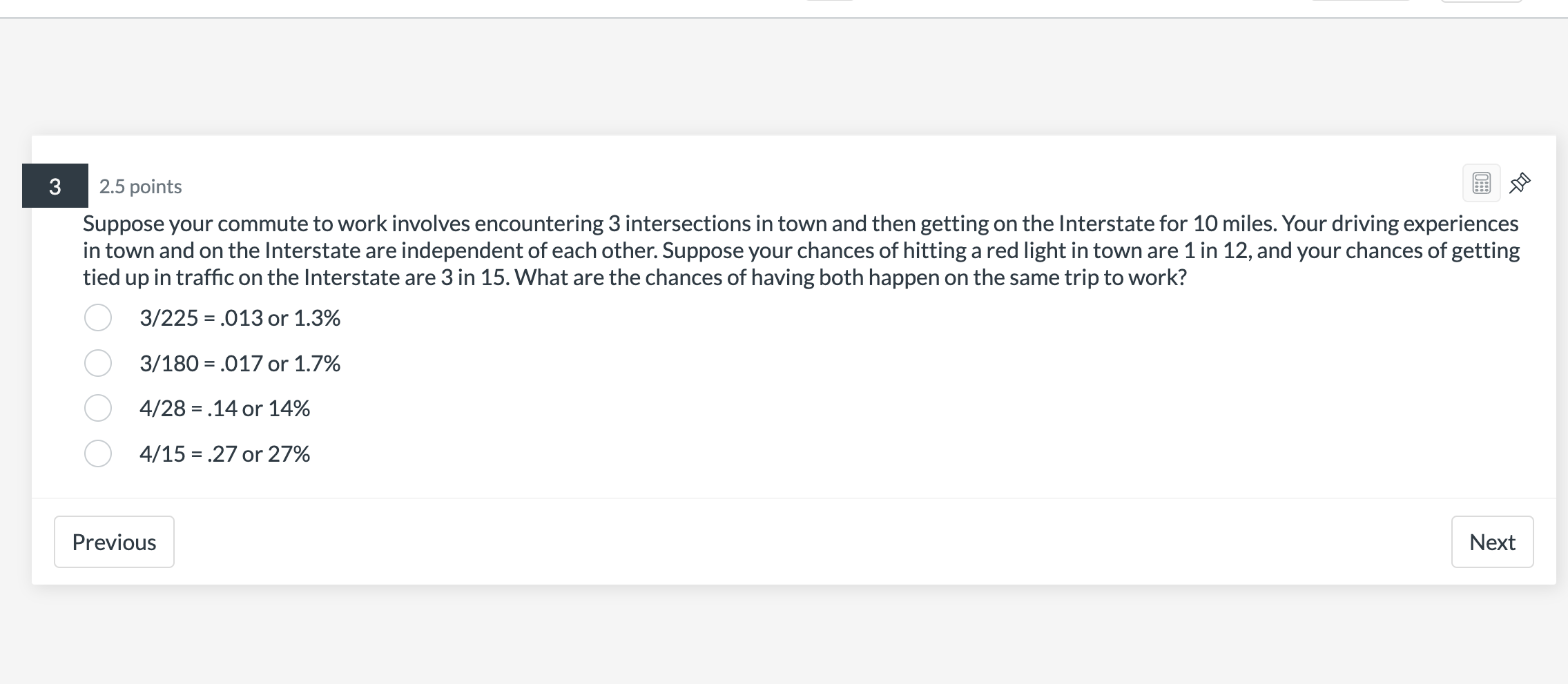 Solved Suppose your commute to work involves encountering 3 | Chegg.com