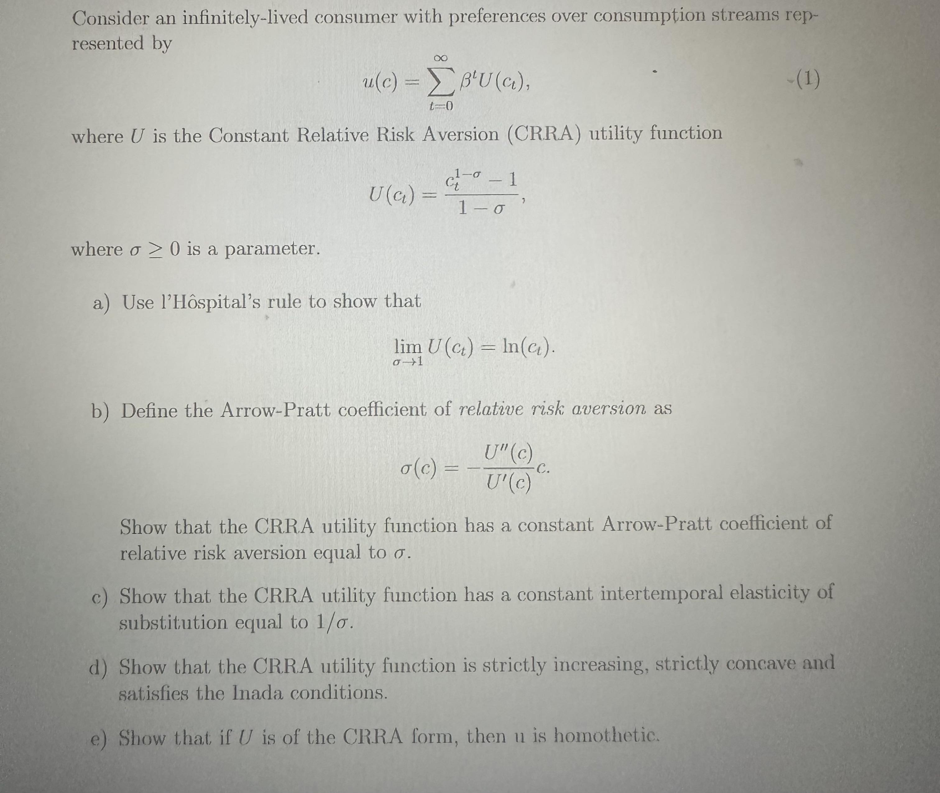 Solved Consider an infinitely-lived consumer with | Chegg.com