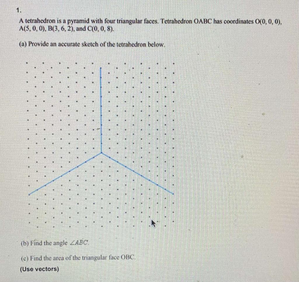Solved A tetrahedron is a pyramid with four triangular | Chegg.com