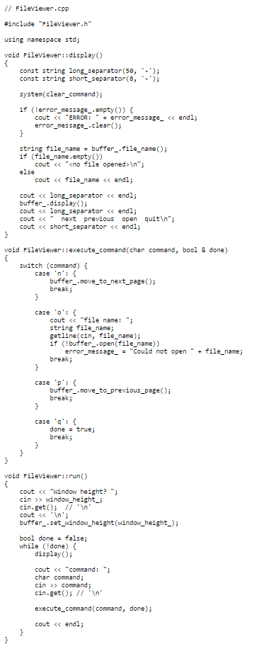 // Buffer.cpp #include "Buffer"h" using namespace | Chegg.com