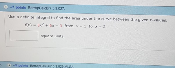 Solved Use a definite integral to find the area under the | Chegg.com