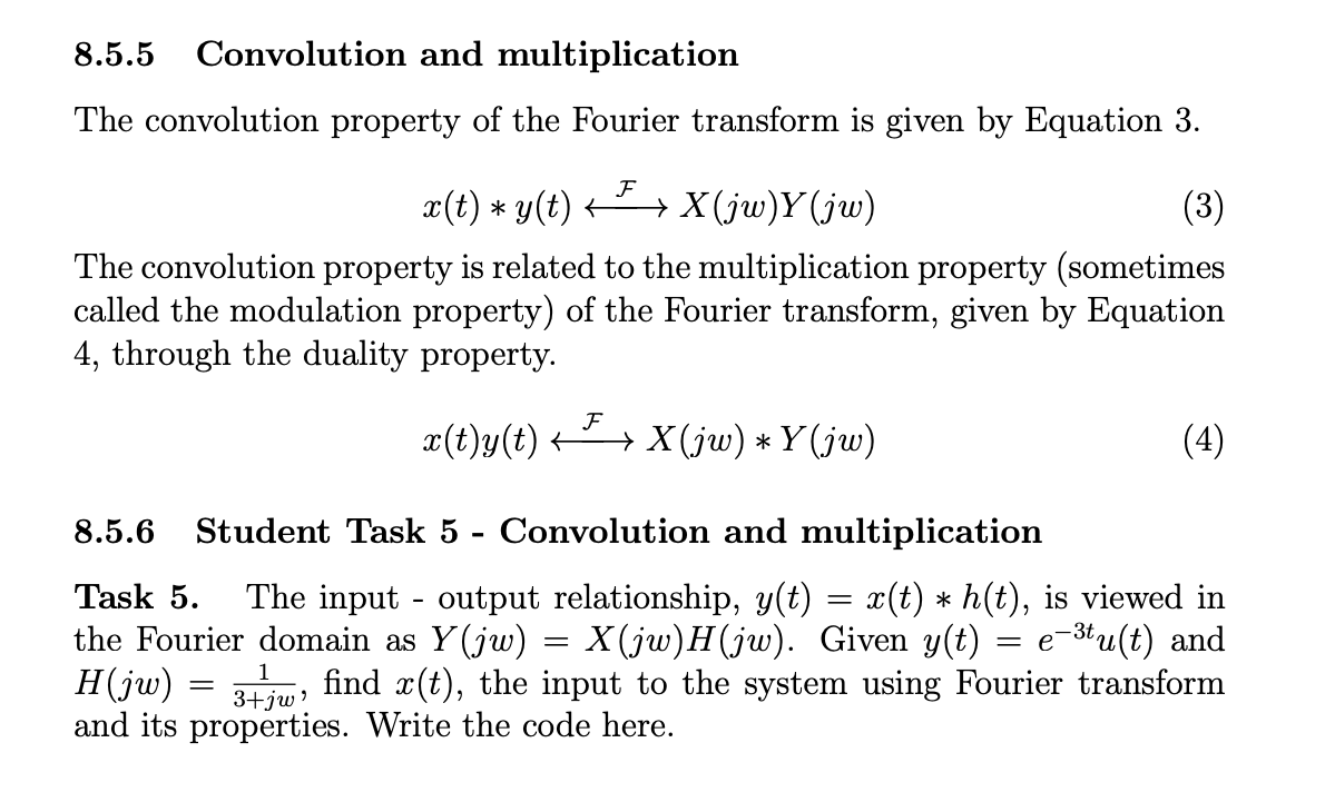 Solved 8.5.5 Convolution and multiplication The convolution | Chegg.com