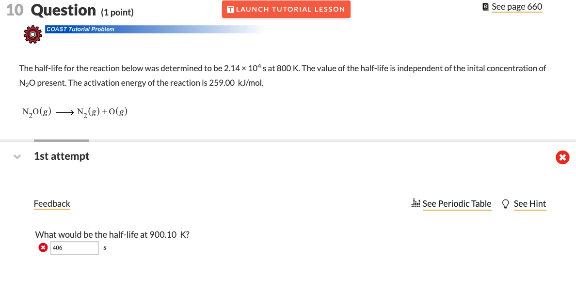 Solved 10 Question (1 point) LAUNCH TUTORIAL LESSON @ See | Chegg.com