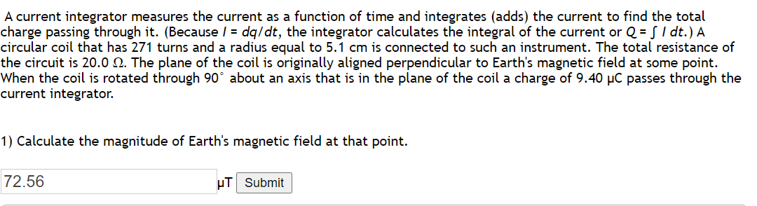 Solved A current integrator measures the current as a | Chegg.com