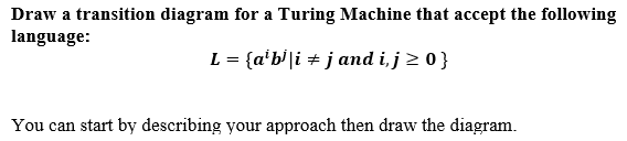 Solved Draw a transition diagram for a Turing Machine that | Chegg.com