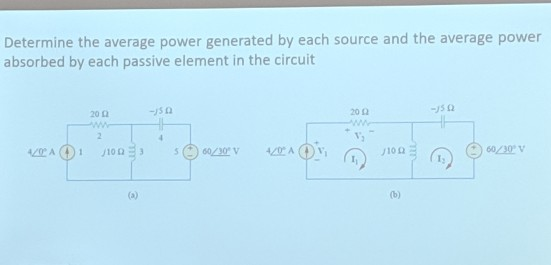 Solved Determine the average power generated by each source | Chegg.com
