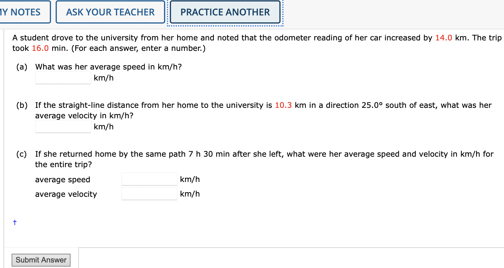 Solved A student drove to the university from her home and | Chegg.com