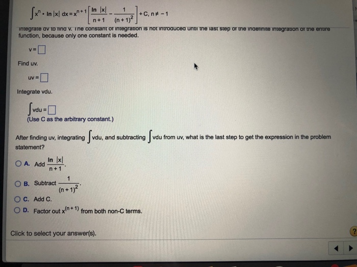 Solved used up Use integration by parts to derive the | Chegg.com
