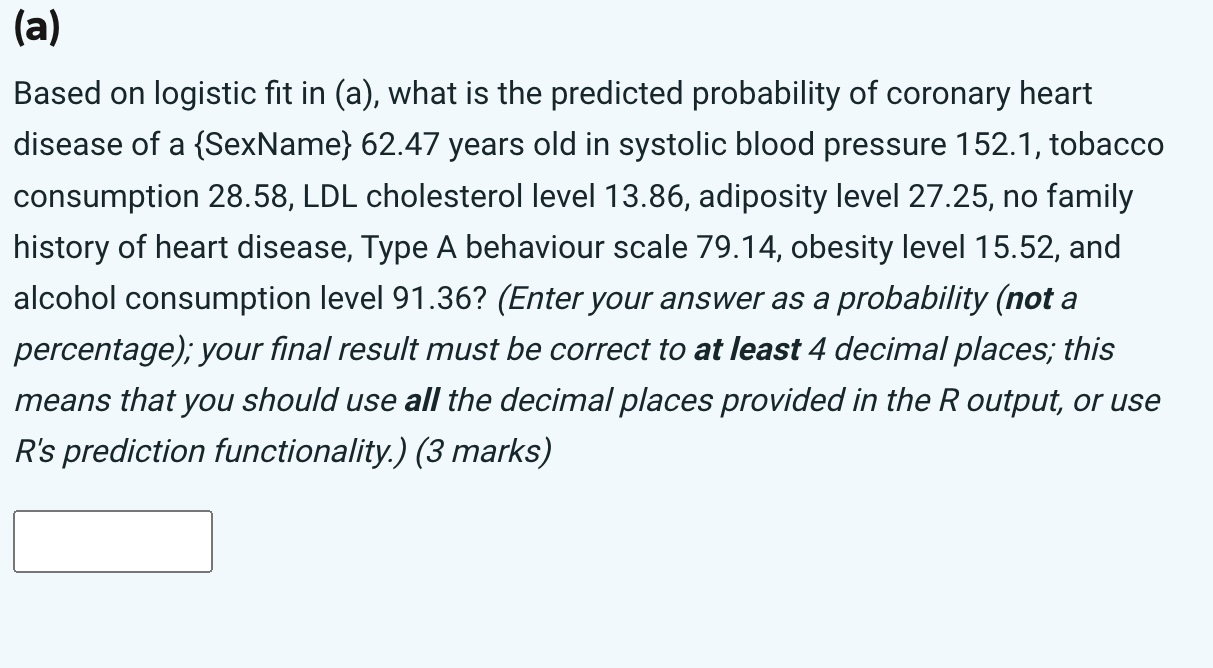 Solved Based on logistic fit in (a), what is the predicted | Chegg.com