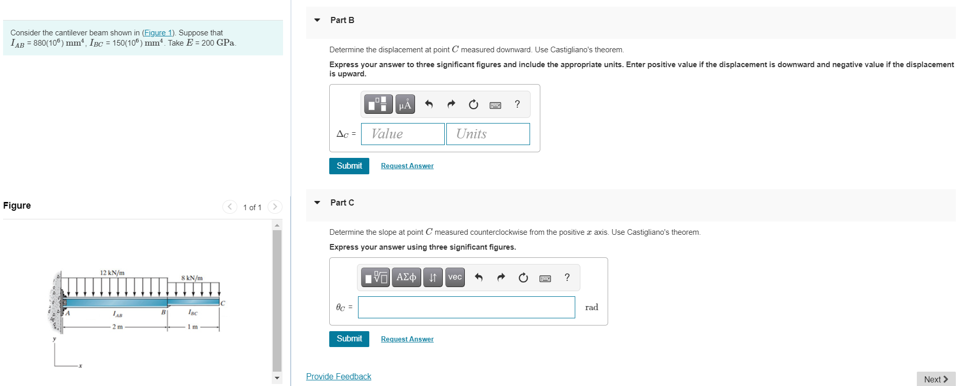 Solved Consider the cantilever beam shown in (Figure 1). | Chegg.com