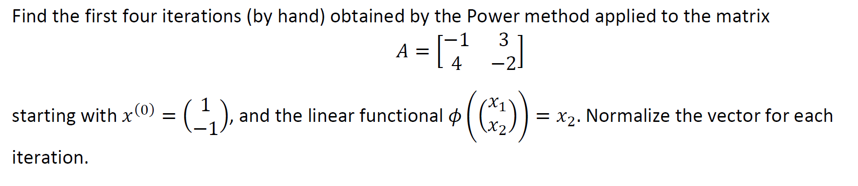 Solved Find the first four iterations (by hand) obtained by | Chegg.com