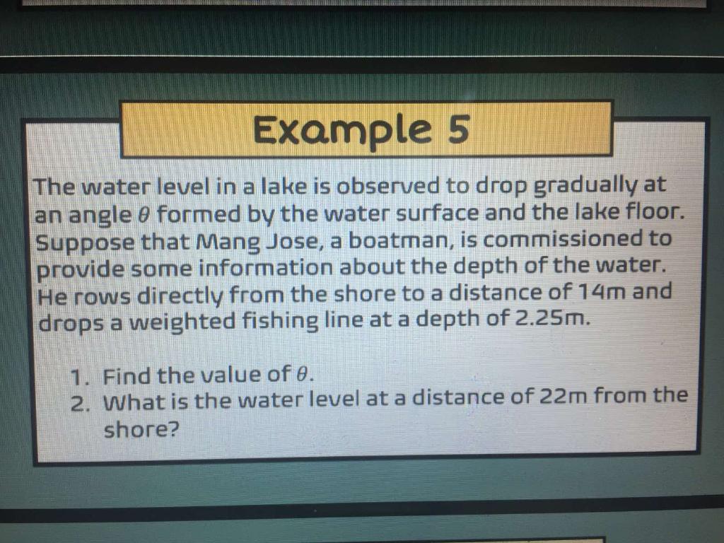 Solved The water level in a lake is observed to drop | Chegg.com