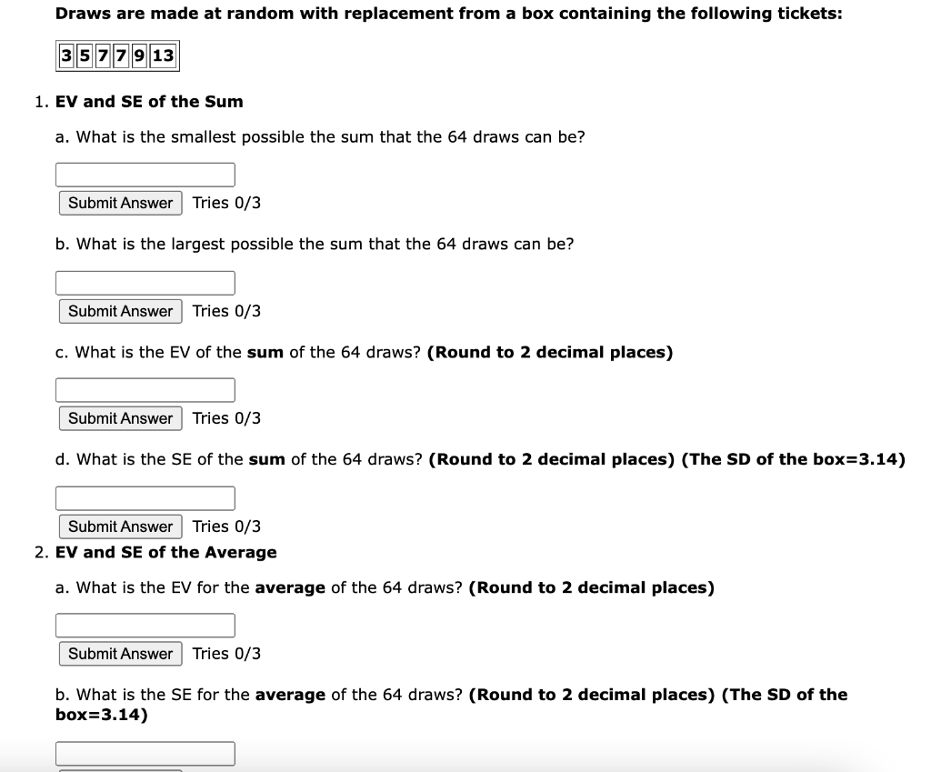 Solved Draws are made at random with replacement from a box | Chegg.com