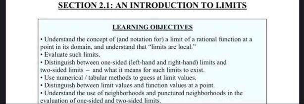 Solved SECTION 2.1: AN INTRODUCTION TO LIMITS LEARNING | Chegg.com