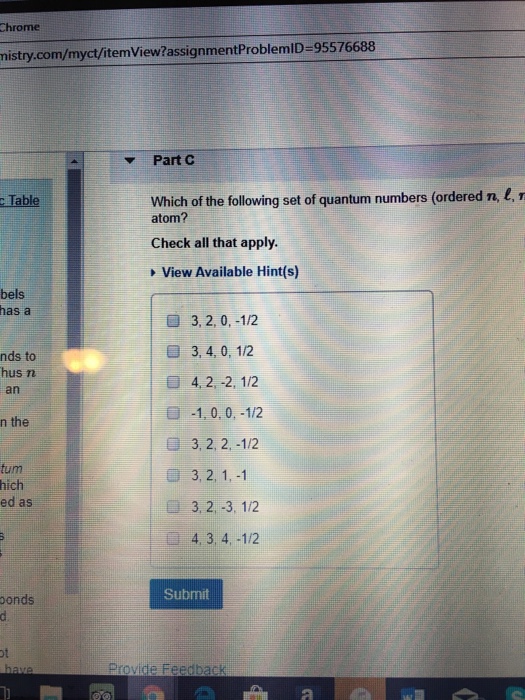 Solved Which of the following set of quantum numbers | Chegg.com