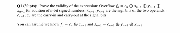 Solved QI (30 pts): Prove the validity ofthe expression: | Chegg.com