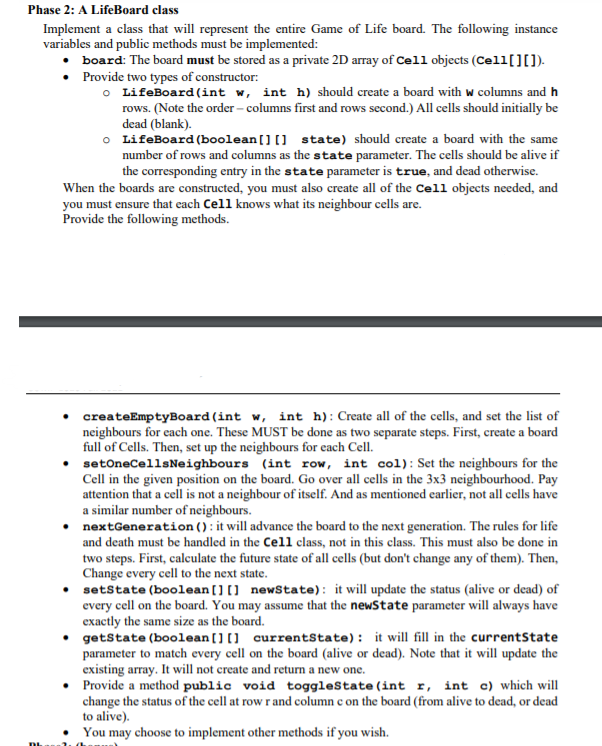 John Conway invented his “Game of Life” in 1970. It | Chegg.com