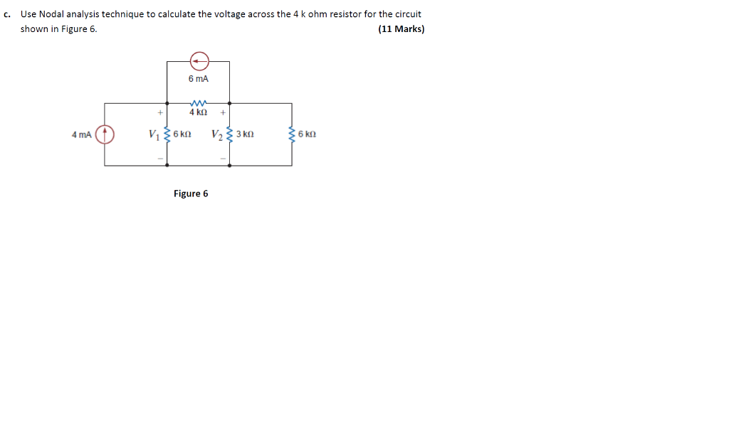 Solved C. Use Nodal analysis technique to calculate the | Chegg.com