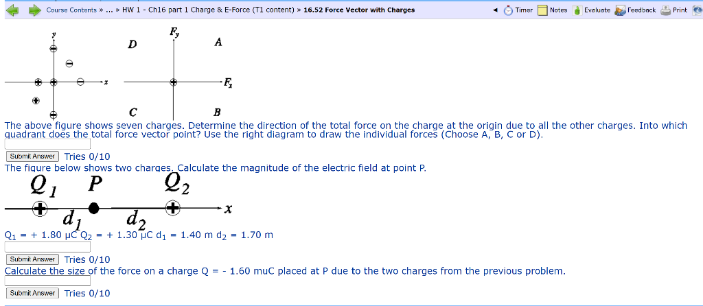 Solved Course Contents $…. HW 1 - Ch16 part 1 Charge \& | Chegg.com