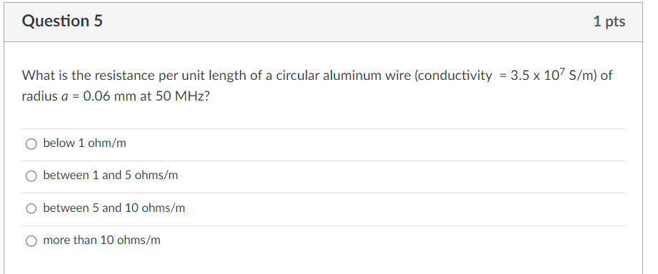 Solved What is the resistance per unit length of a circular | Chegg.com