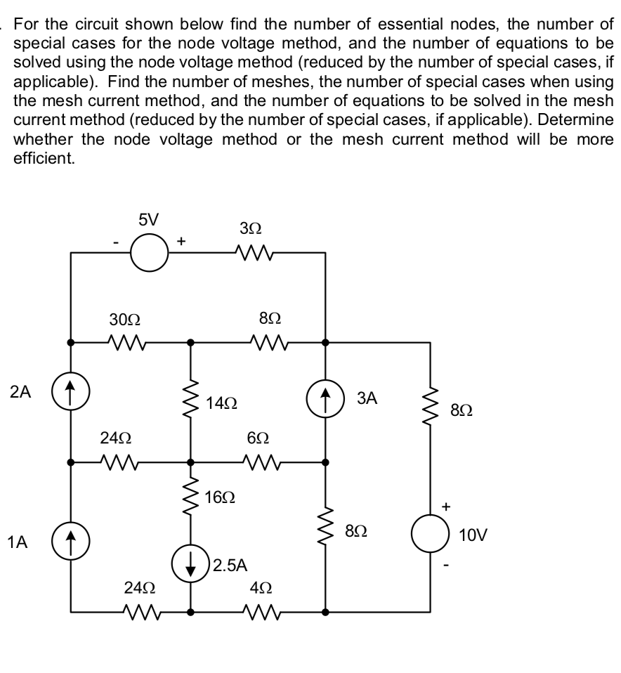 Solved For the circuit shown below find the number of | Chegg.com