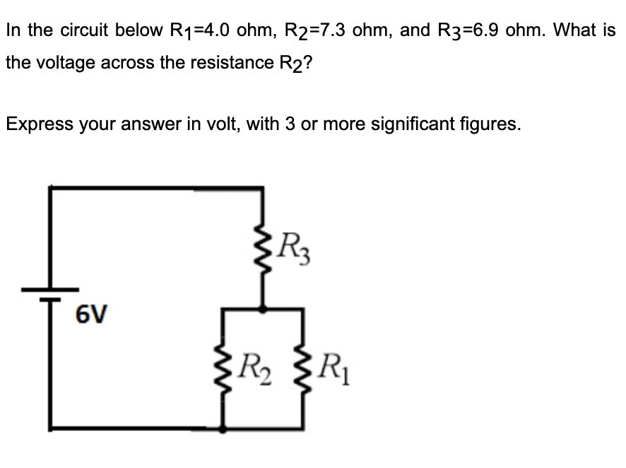 Solved In the circuit below R1=4.0ohm,R2=7.3ohm, and | Chegg.com