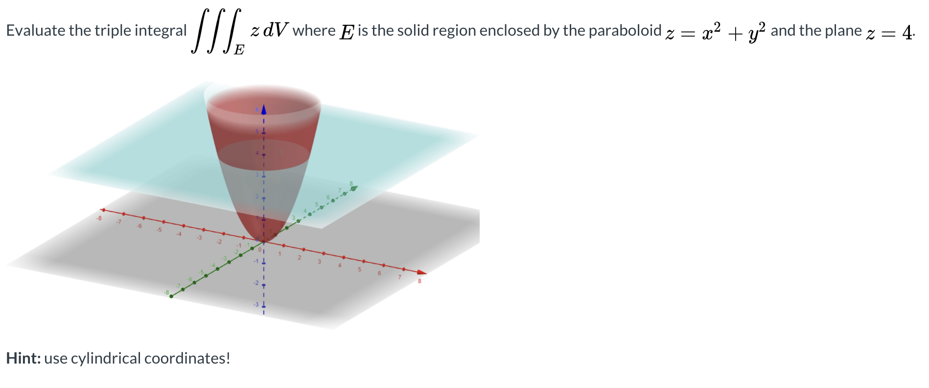 Solved Evaluate the triple integral SIL zdV where E is the | Chegg.com Solved Evaluate the triple integral SIL zdV where E is the | Chegg.com