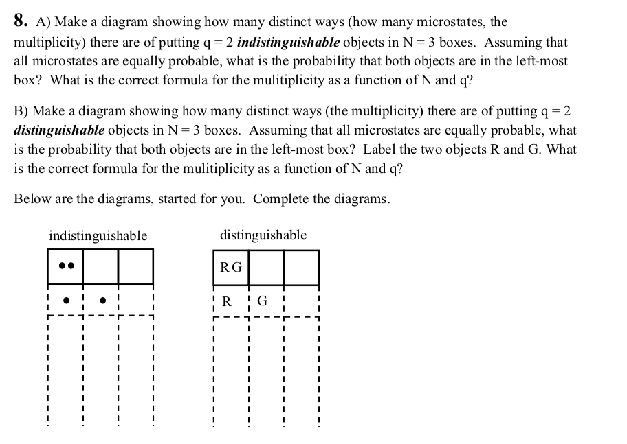 Solved 8. A) Make a diagram showing how many distinct ways | Chegg.com