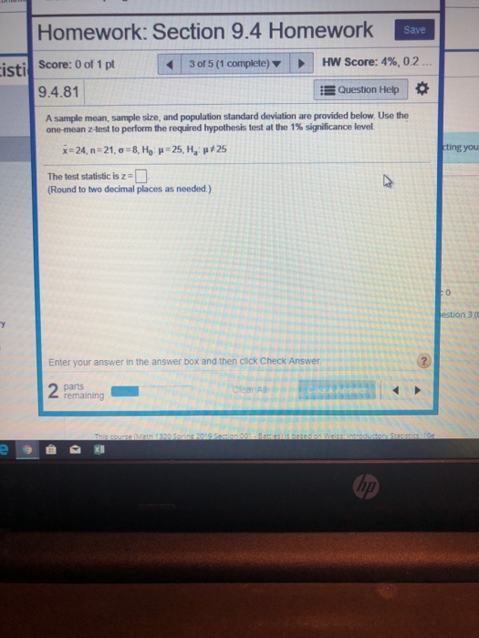 Solved Homework Section 9 4 Homework Save Score 0 Of 1 Pt