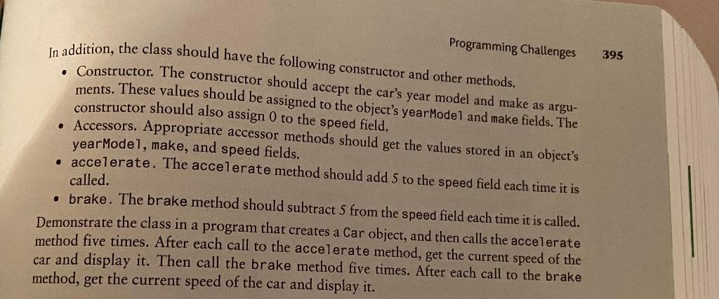 Solved 2. Car Class Write a class named Car that has the | Chegg.com