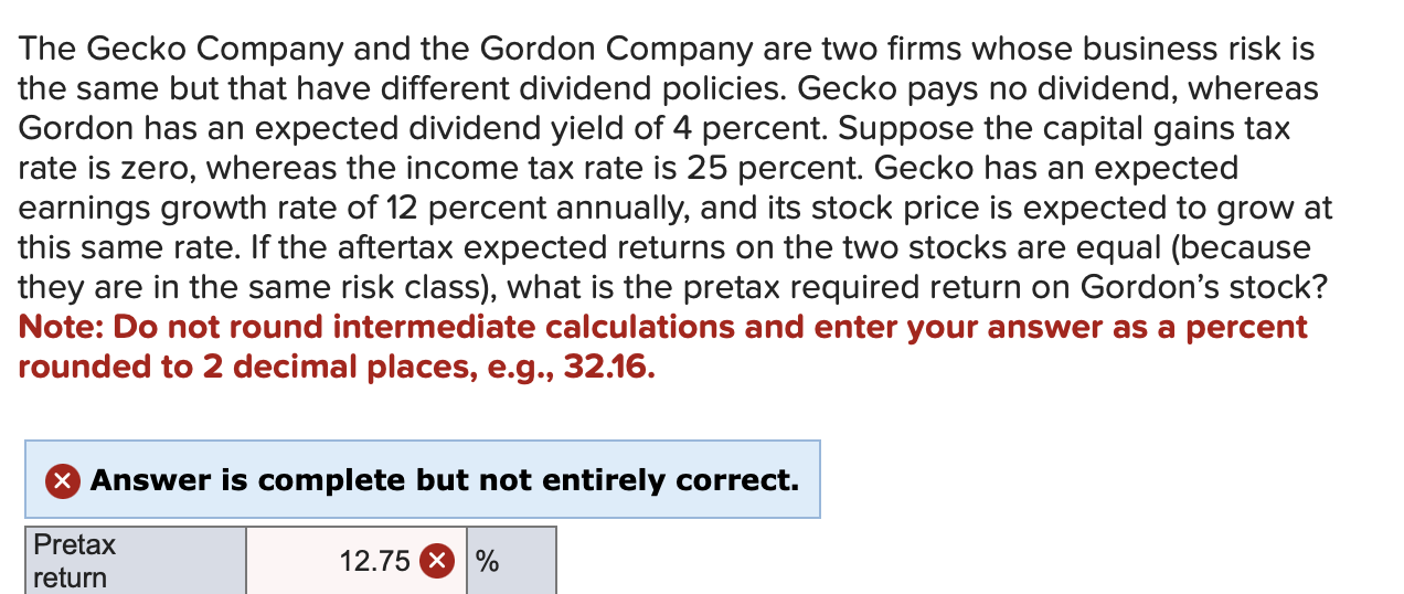 Solved The Gecko Company and the Gordon Company are two | Chegg.com