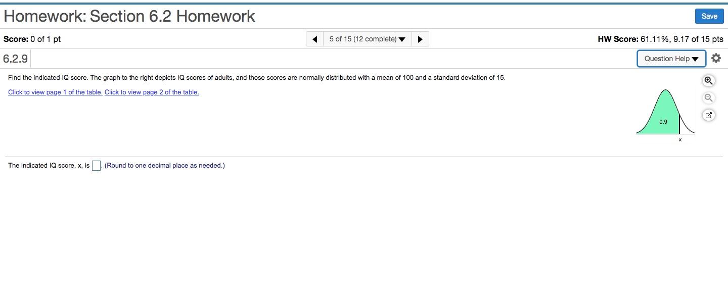 Solved Homework Section 6 2 Homework Save Score 0 Of 1 Pt