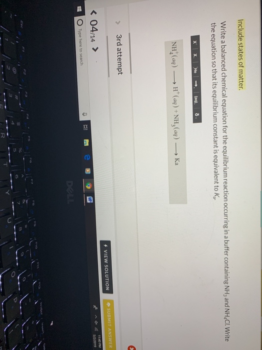 Solved Include states of matter Write a balanced chemical | Chegg.com
